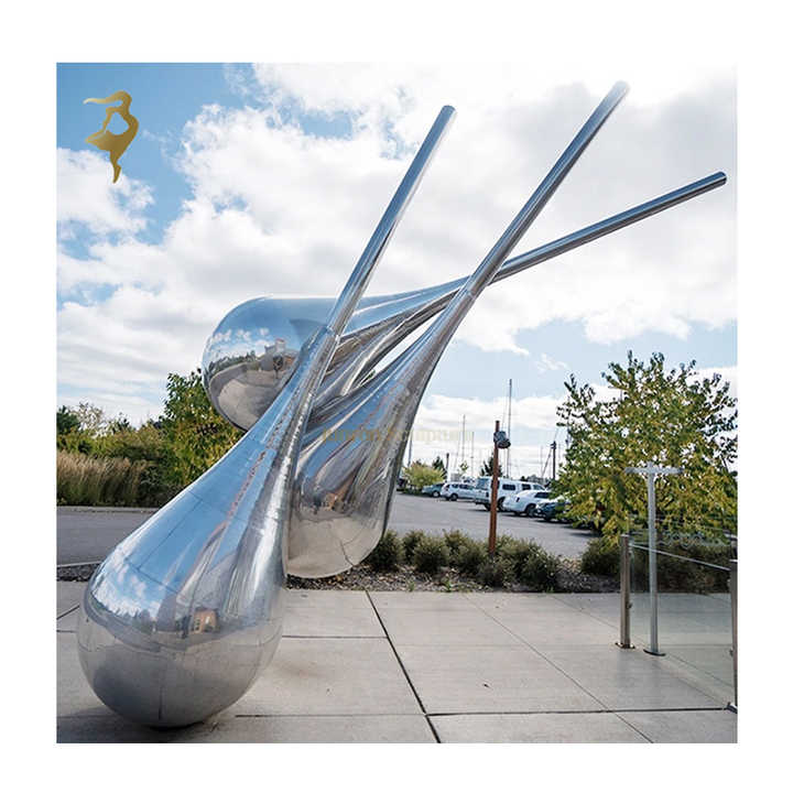 Stainless Steel Garden Mirror - Artistic Landscape Statue