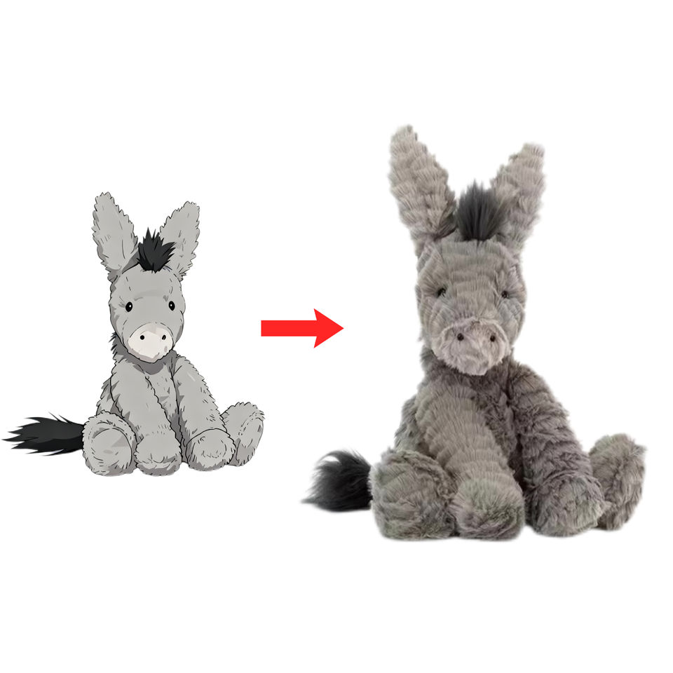Stuffed Donkeys - Plush Toys by Jellycat & Fuddlewuddle