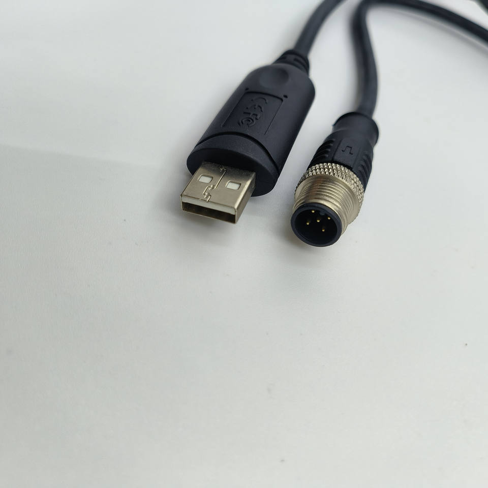 COMTON USB AM to M12 5P Connector Extension Power Cable Waterproof ...