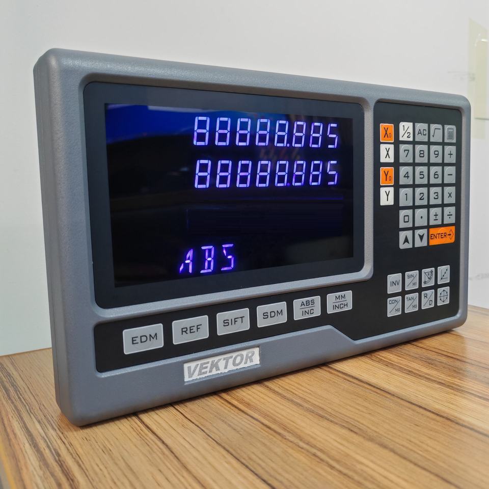 2 Axis Digital Readout with Precision Linear Scale for Milling Lathe ...