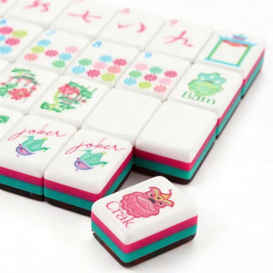 Custom American Mahjong Tiles Luxury Mahjong Set Crystal 4 Layer ...