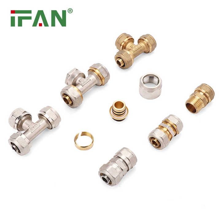 For IFAN Sample PEX Compression Fittings OEM High Pressure Corrosion Resistant Forged Smooth ...
