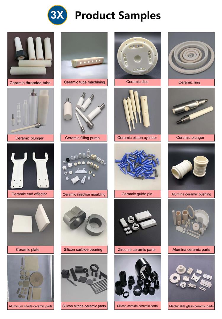 3x Ceramic Parts Odm Oem Zirconium Aluminum Nitride Square Metal ...