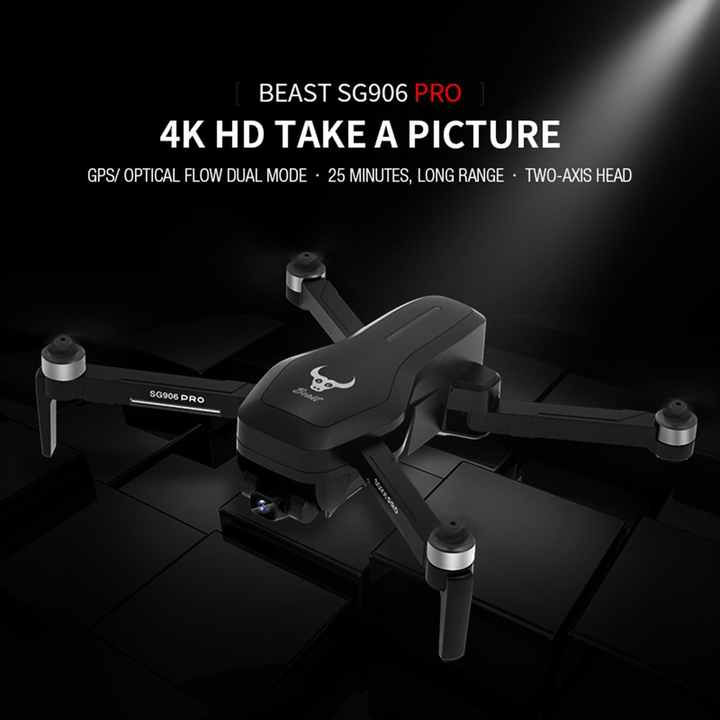 ZLRC Beast SG906 Pro Brushless Motor GPS Drone 5G WIFI FPV 2-Axis ...