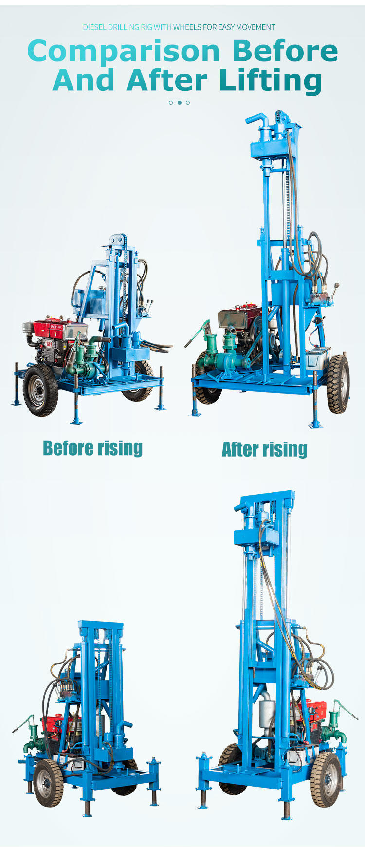 Hiyoung Mini Perforadora De Pozo De Agua Mini Profundo Detachable 100m ...