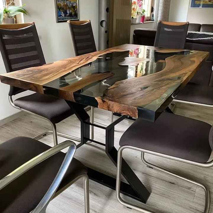 Modern Design Walnut Wood River Table - Durable & Stylish