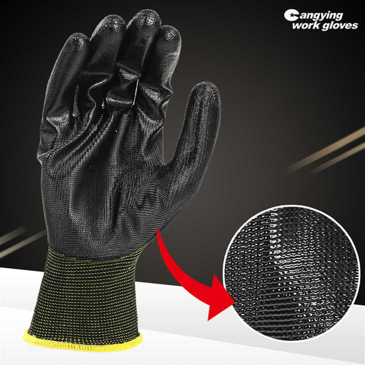 CHUANGYING Cut Resistant Mechanical Work Concrete Glove Safety Black ...