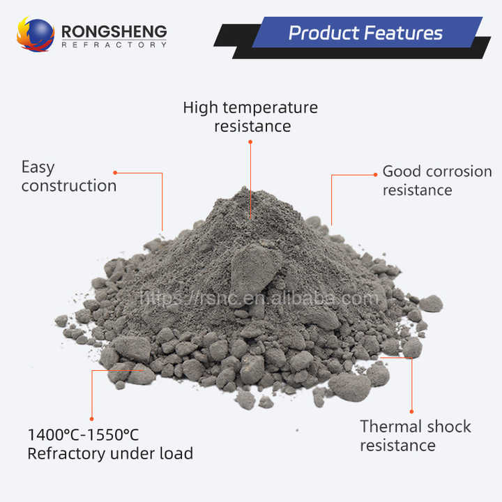 High Erosion Resistance 60% Al2o3 Low Cement Castable High Alumina ...