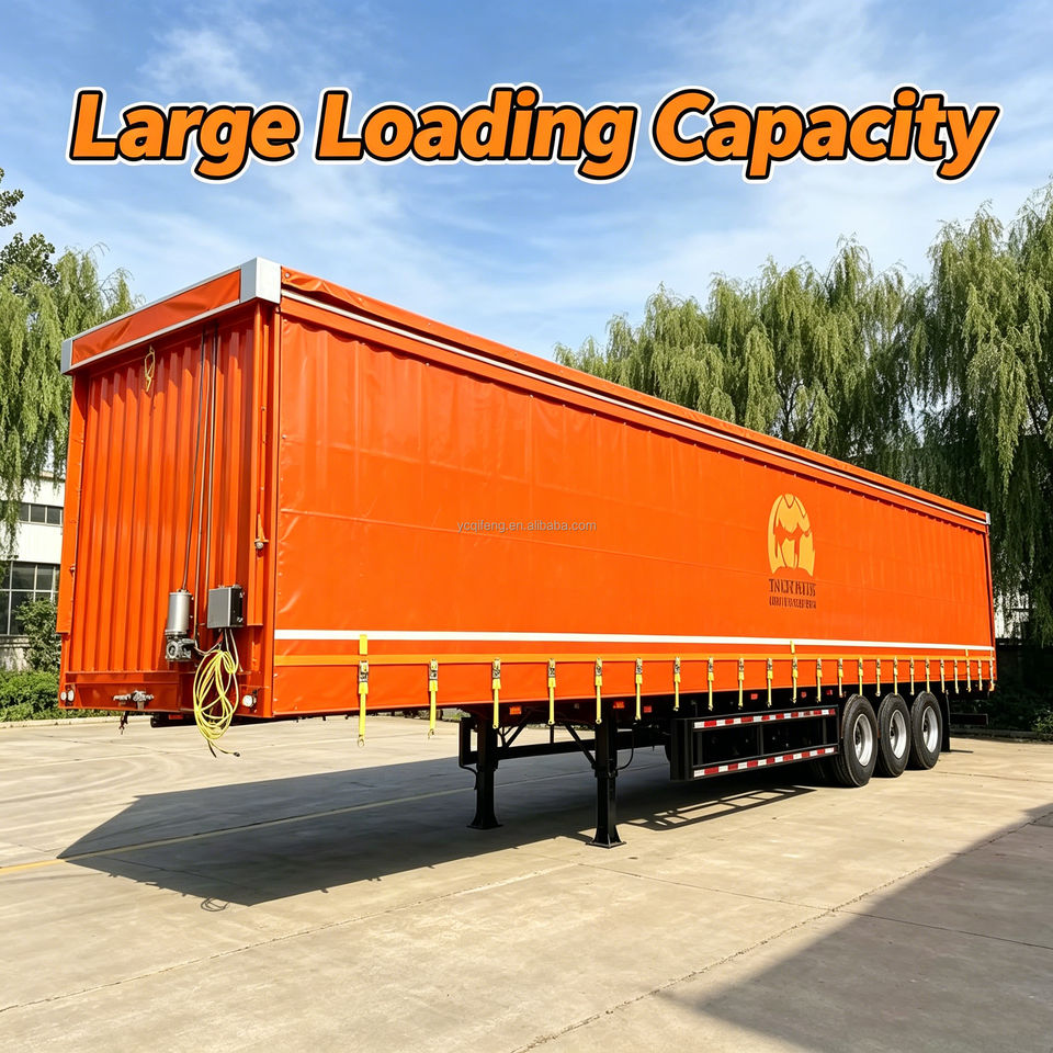 Gooseneck Lowboy Semi Trailer 53ft Heavy Duty Landing Gear Secure Cargo ...