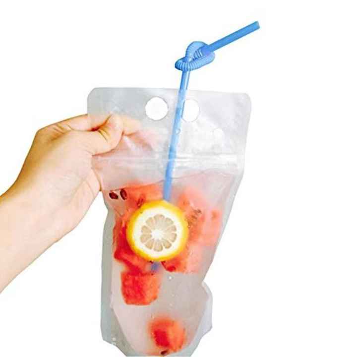 Beverage Bags Plastic Frozen Juice Drink Pouches with Straw| Alibaba.com