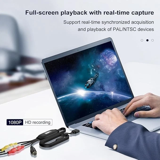USB Video Capture Card with RCA Connector - Plug-and-play