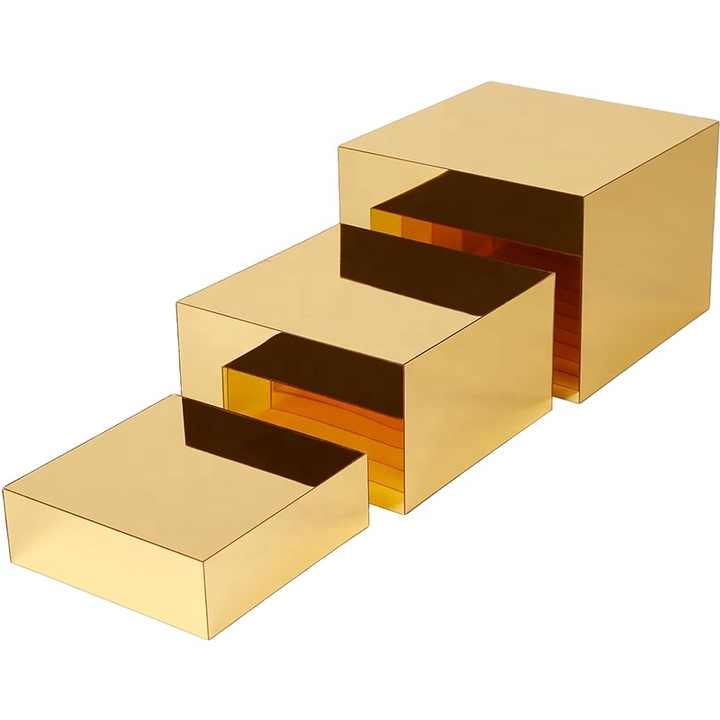 Luxury Gold Mirror Acrylic Riser for Display Food and Drinks| Alibaba.com