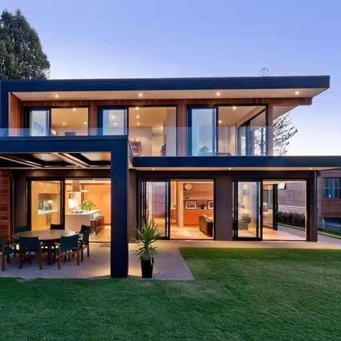 2 Floor House Steel Frame House 4 Bedrooms Steel Prefab House Villa ...