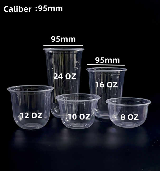 95 MM PP U Cup Plastic - Custom Logo Disposable Cups