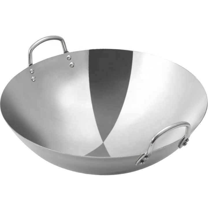 Large Commercial Induction Wok Cooker with Double Handles