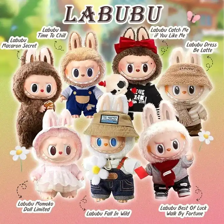 LABUBU Flip with Me Action Figure Toys Monsters Mokoko Plush Dolls PVC ...