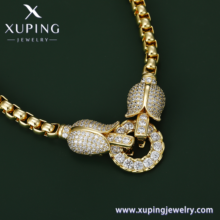 14K Gold Plated Tulip Pendant Necklace for Romantic Occasions & OEM