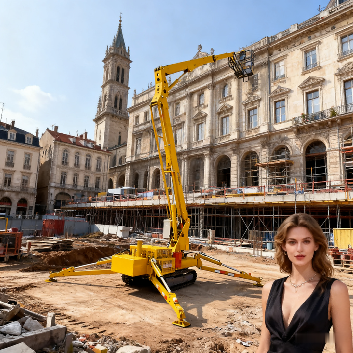 2T Battery Powered Spider Crane Lift For Building Construction Jobs ...