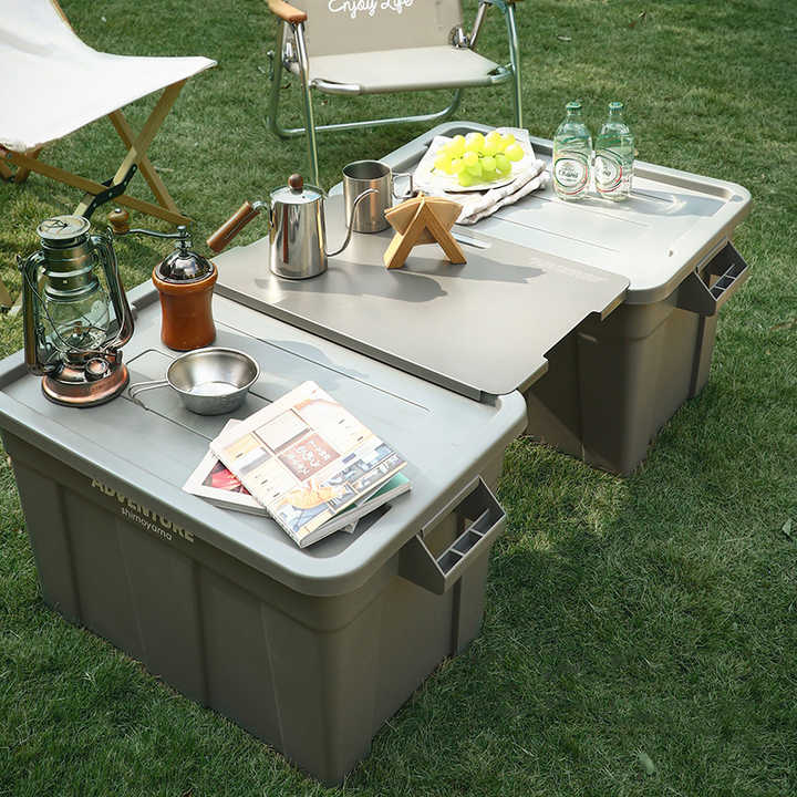 SHIMOYAMA 74L Portable Storage Boxes Injection PP Rectangle Outdoor ...