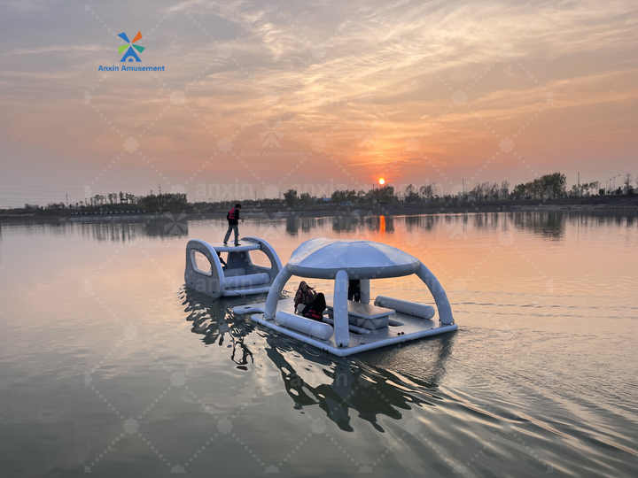 Hot DWF Inflatable All-Electric Boat With Motor Inflatable House Boat ...