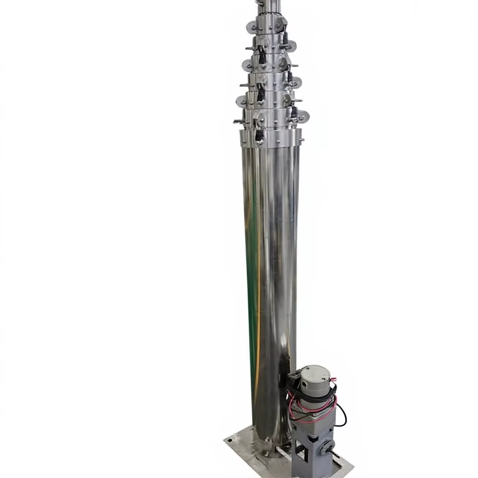 An 8-meter Electric Portable Telescopic Mast Can Carry Equipment Such ...