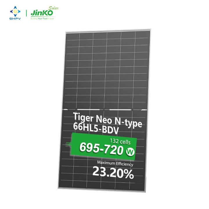 China Manufacturer Jinko Tiger Neo N-type 66HL5-BDV 695W 700W 710W 715W 720 Watt Bifacial Dual ...