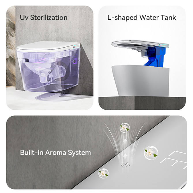 Built-in Aroma System Female Wash Automatic Flush WC Intelligent Toilet ...