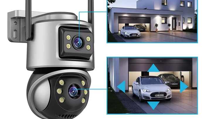 Veezoom 6MP 3K Dual Lens Outdoor IP Dome Camera Full Color Night Vision ...