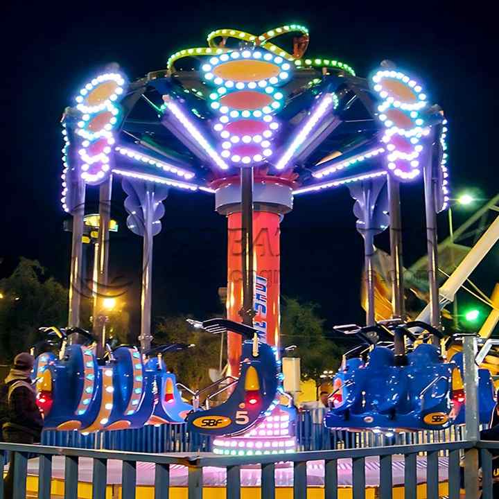 Cheap price funfair family amusement game rotary airborne shot rides ...