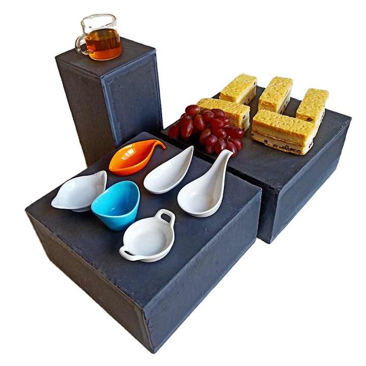 Buffet Stone Display Stand Natural Stone Slate Food Display Stand Stone ...
