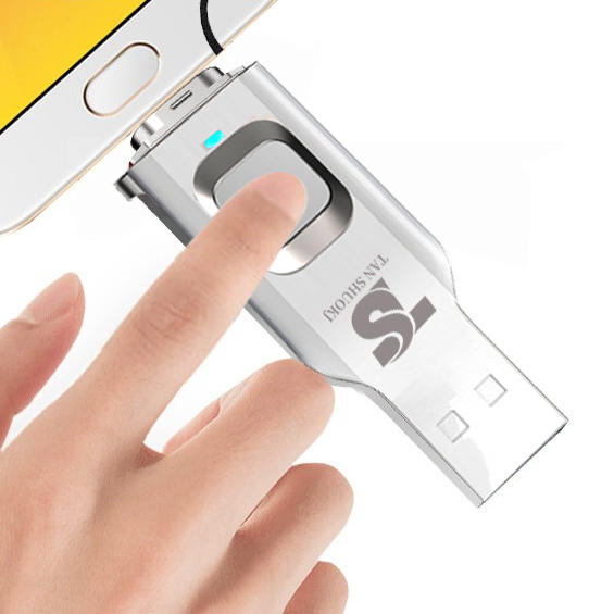 512gb usb 3.0 type c otg fingerprint encrypted USB drive with lock ...