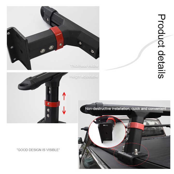 Pickup Truck Trunk Adjustable Bracket Roof Rack Suitable for the Full ...