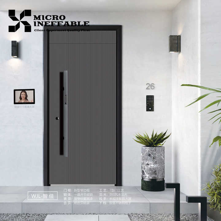 China Factory Exterior Steel Entry Security Door Simple Design Security ...