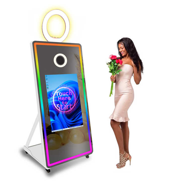 2024 Selfie Magic Mirror Photo Booth Machine with Touch Screen