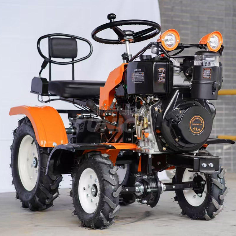 Mini Cultivator Four Wheeled Tractor Small Field Management Machine ...