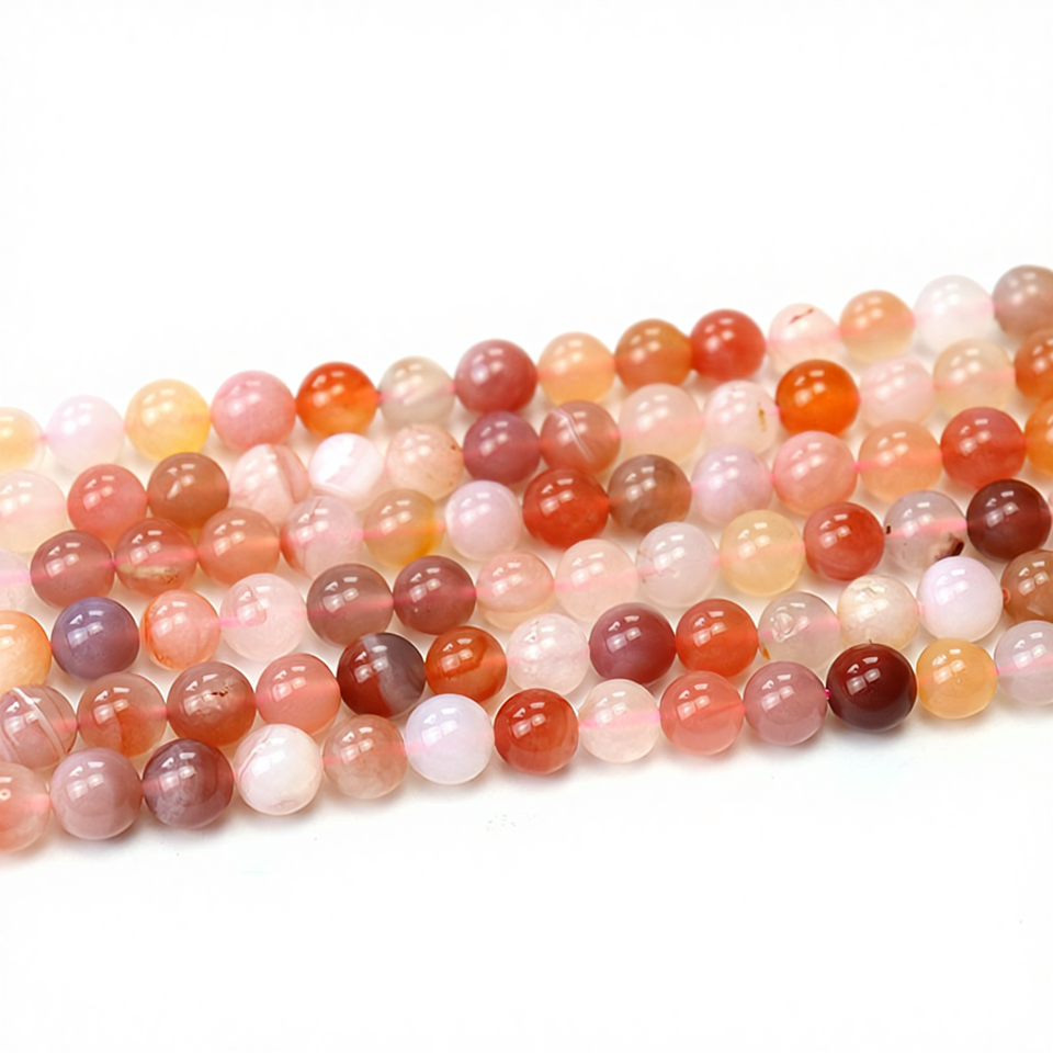 Candy Red Yanyuan Agate Beads - Perfect for DIY Jewelry