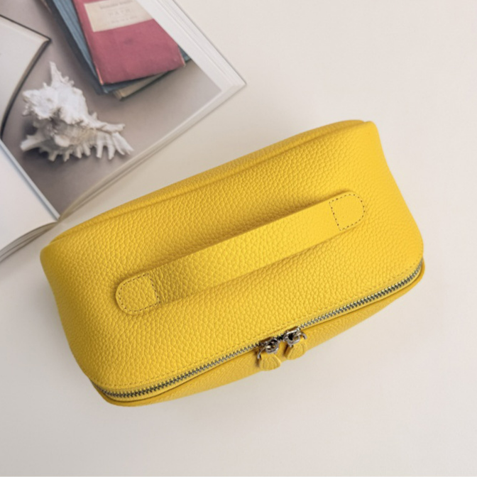 Wholesale Genuine Leather Makeup Bags Casual Travel Toiletry Bags Soft ...