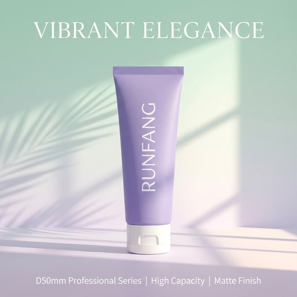Custom Logo D50mm 100ml Purple Plastic Cosmetic Tubes Packaging with ...