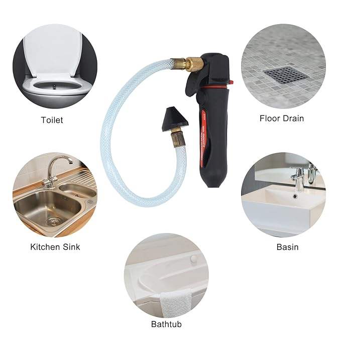 CO2 Drain Line Gun Cleaner with Flexible Hose Pipe for A/C Condensate ...