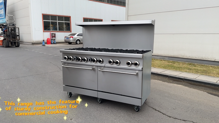 60 Inch Kitchen Equipment Free Standing Stainless Steel 10 Burners ...