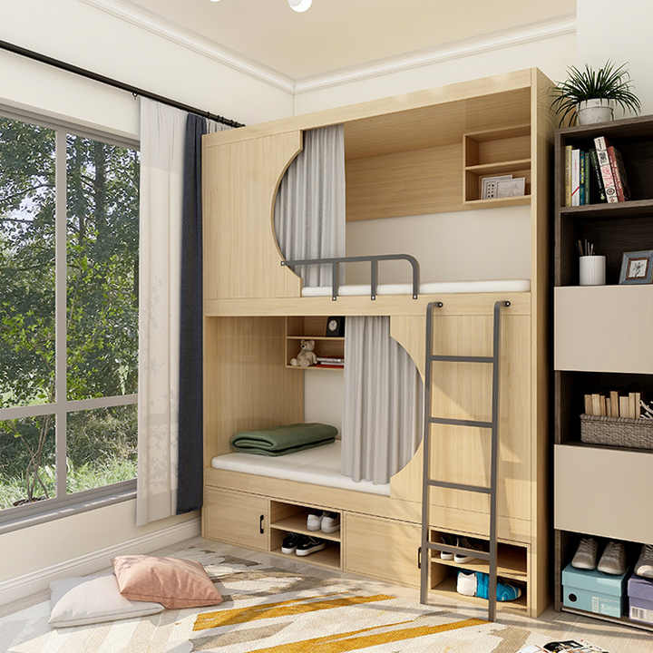 Litera que ahorra espacio para dormitorio escolar Muebles escolares ...