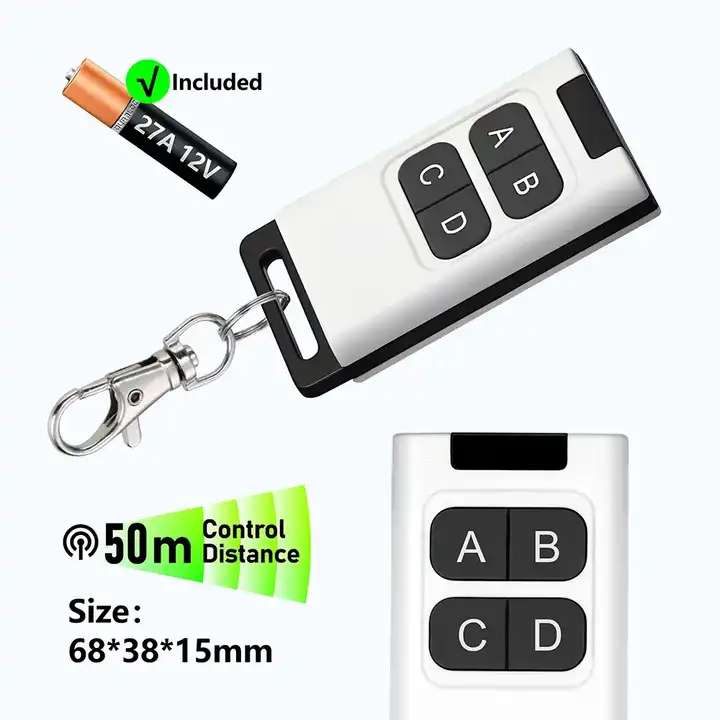 Universal 3 Buttons Rf 433mhz Gate Garage Door Opener Remote Control Transmitter Learning Fixed ...