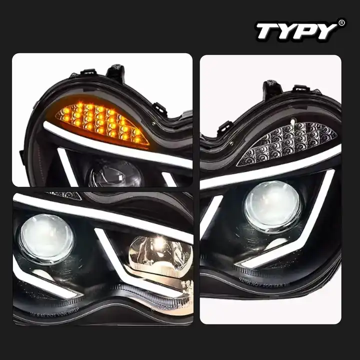 For 2000-2006 Mercedes-Benz C-Class Headlight Assemblies W203 LED ...