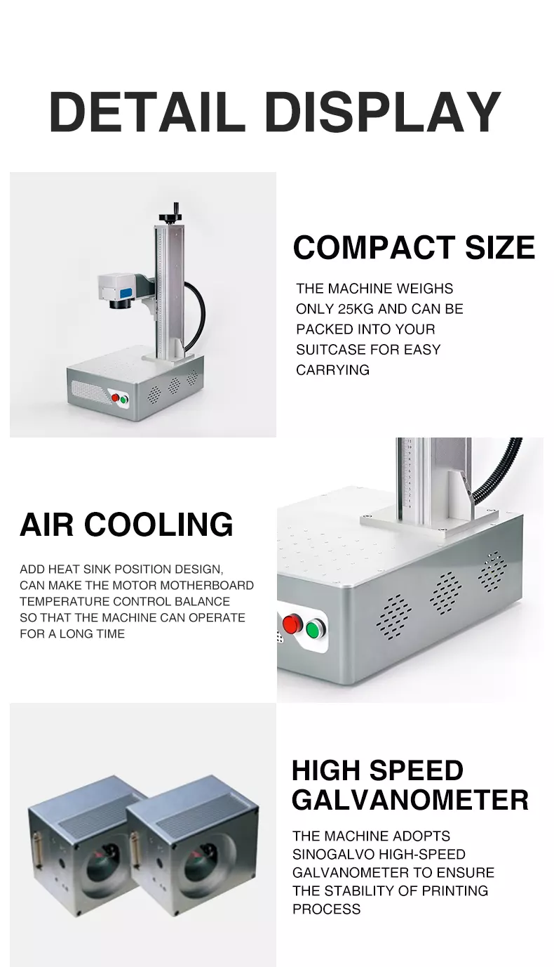 Niềm Tin 20w 30w 50w Công Nghiệp Mini Logo Kim Loại Máy Khắc Laser Ray ...