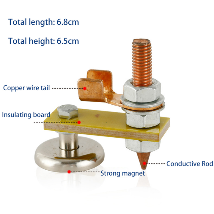 Welding Magnet Head Magnetic Welding Fix Ground Clamp Single Strong ...