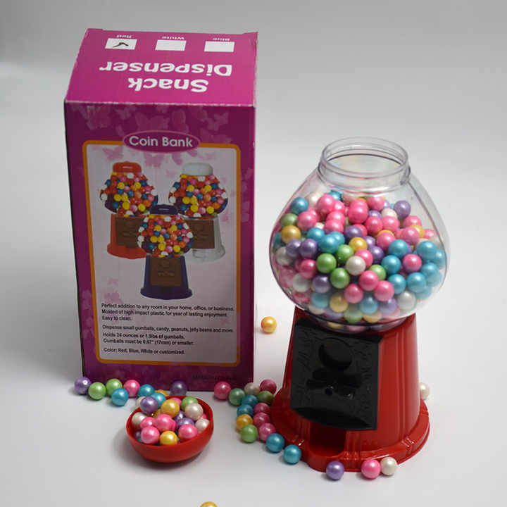 Mini Gumball Machine - Snack Candy Dispenser with Gum Balls