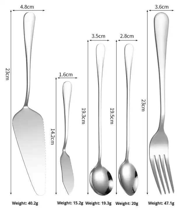 Custom Gi*Stainless Steel Flatware Set Restaurant Cutlery Including ...
