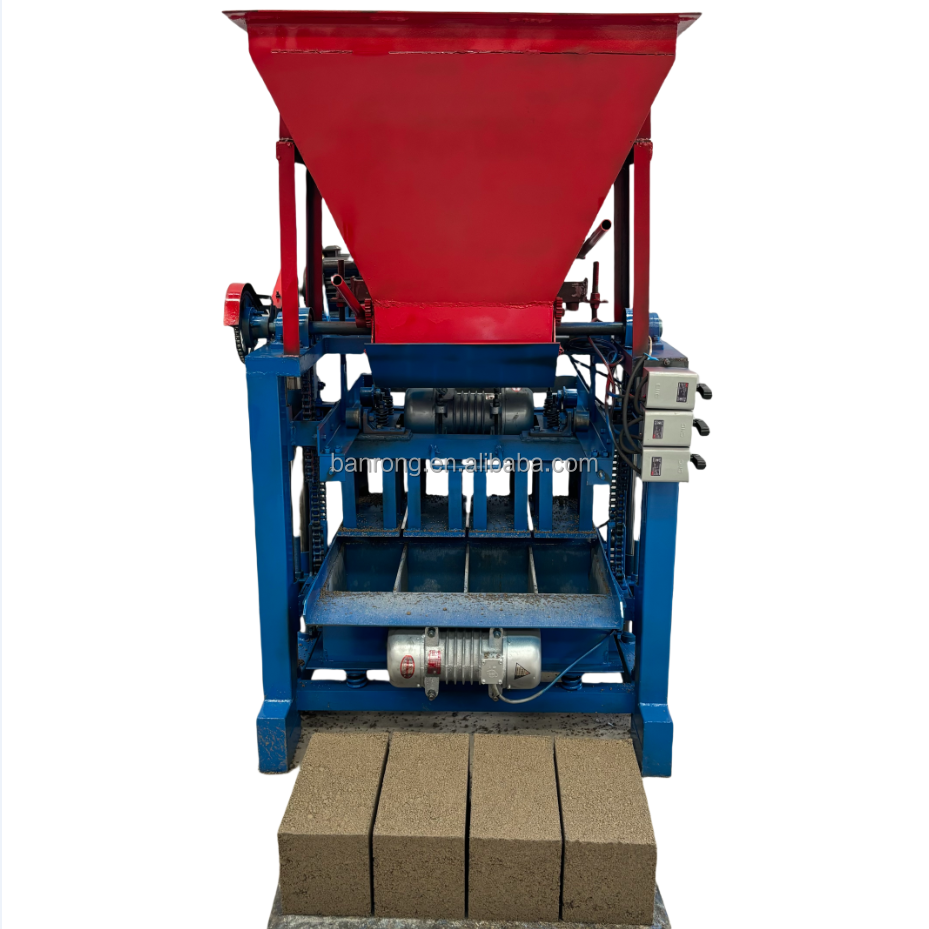 Small Semi-Automatic Concrete Hollow Block Production Line for Sale ...