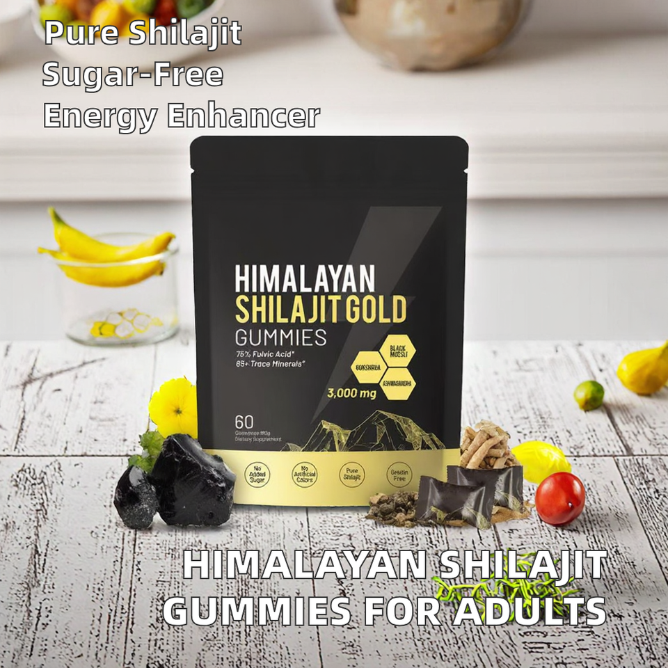 OEM Pure Himalayan Shilajit Gummies Ashwagandha Fulvic Acid Supplement ...