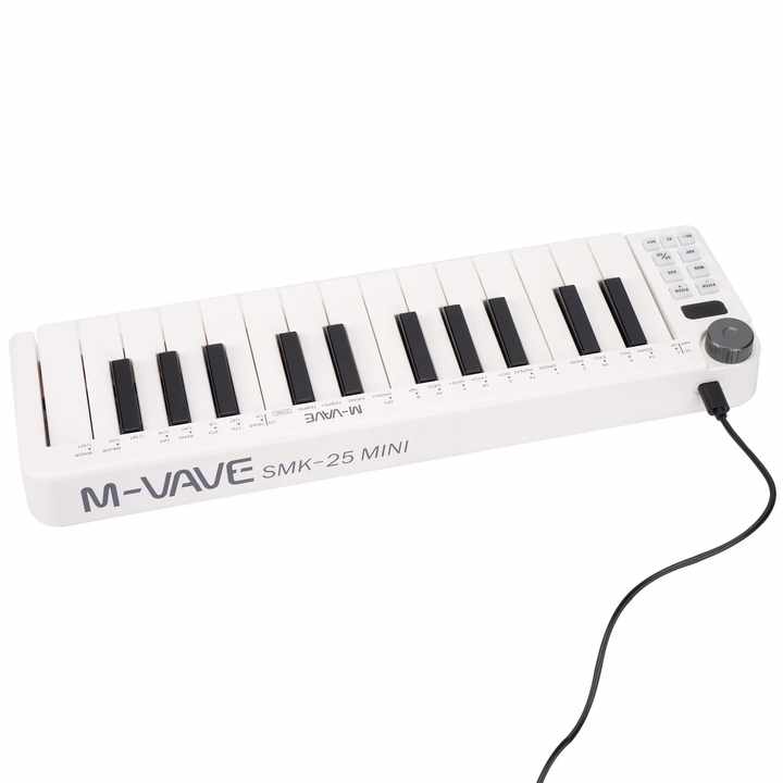 25-Key Portable MIDI Keyboard Controller Smart Wireless Mini Instrument ...